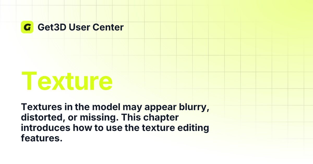 Texture | Get3D User Center