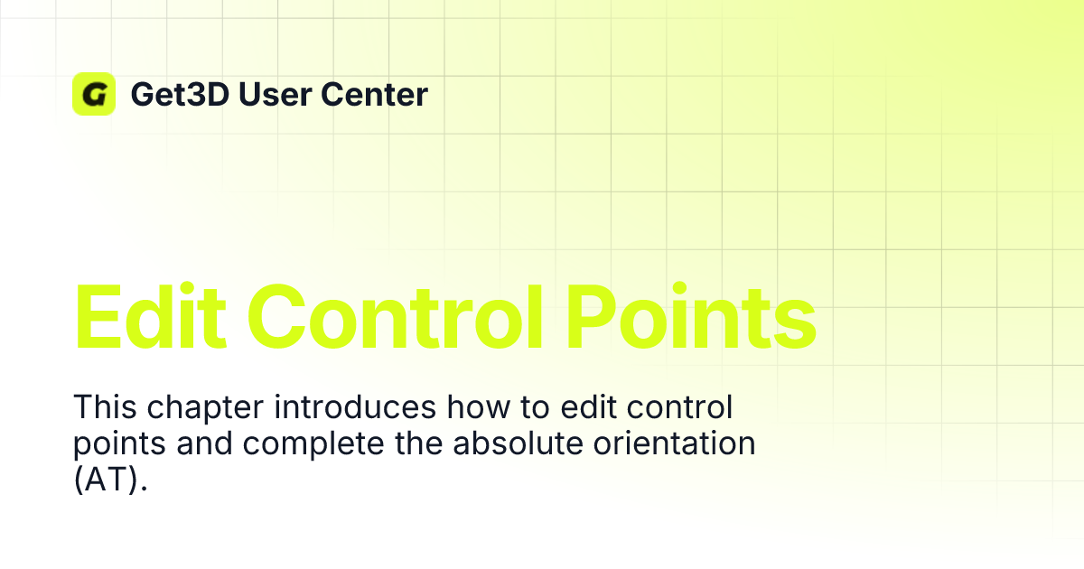 Edit Control Points | Get3D