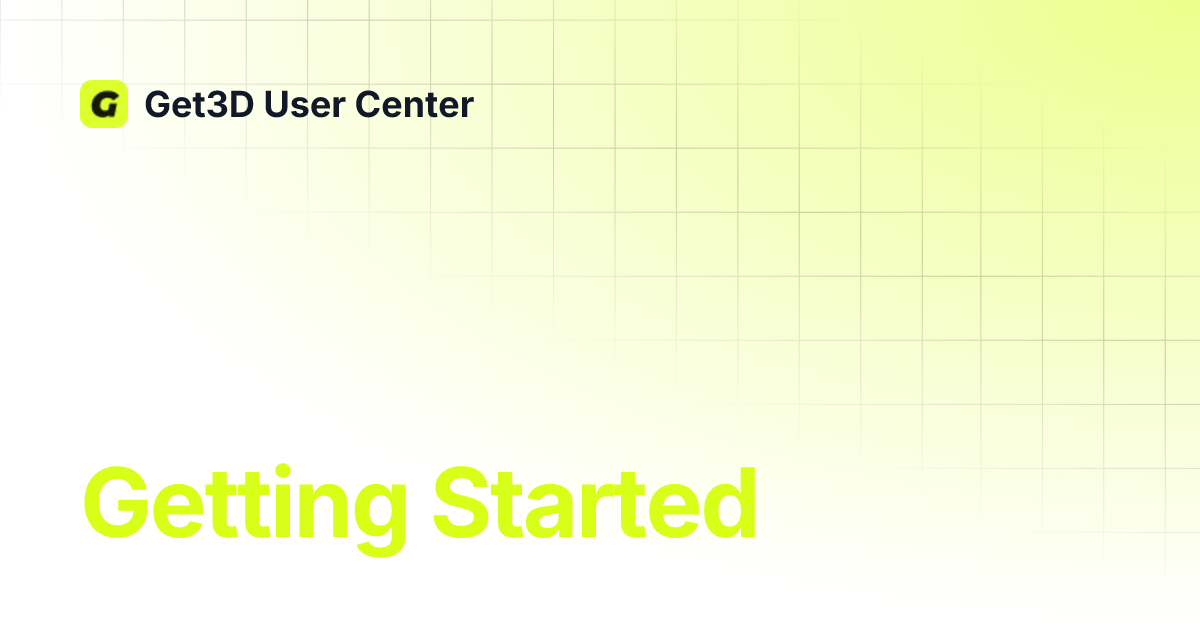 Getting Started | Get3D