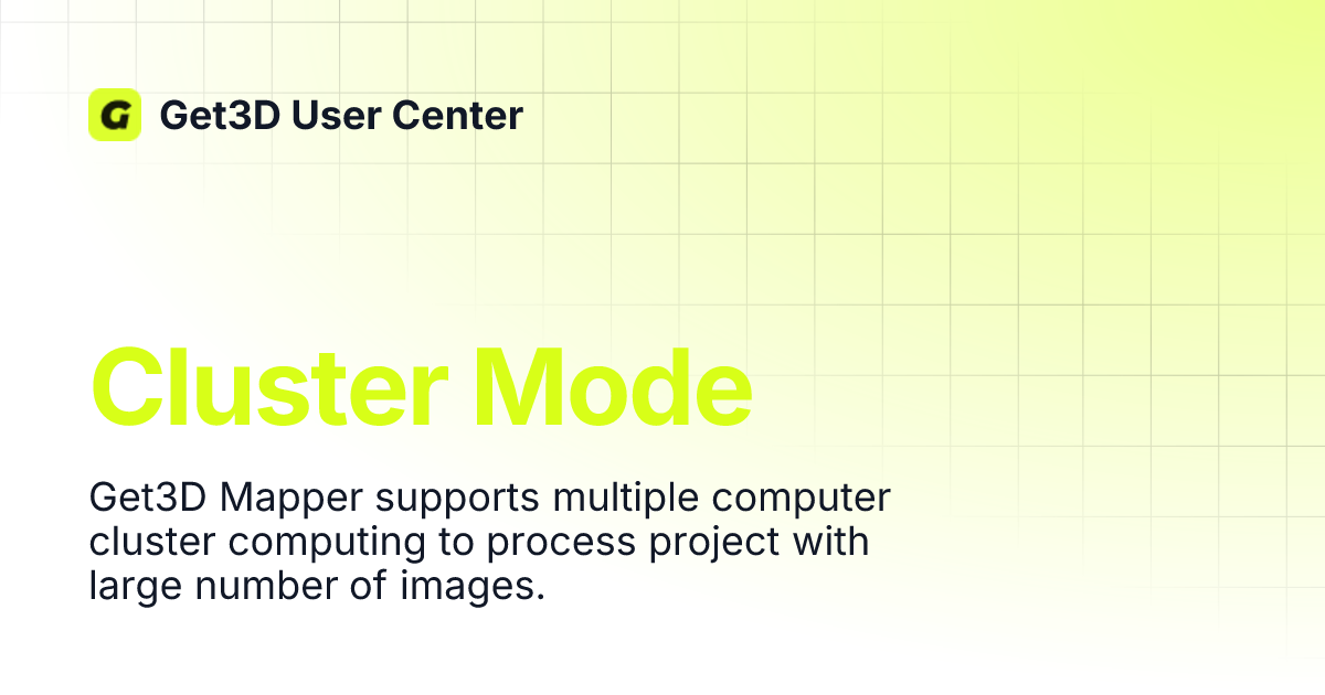 Cluster Mode | Get3D