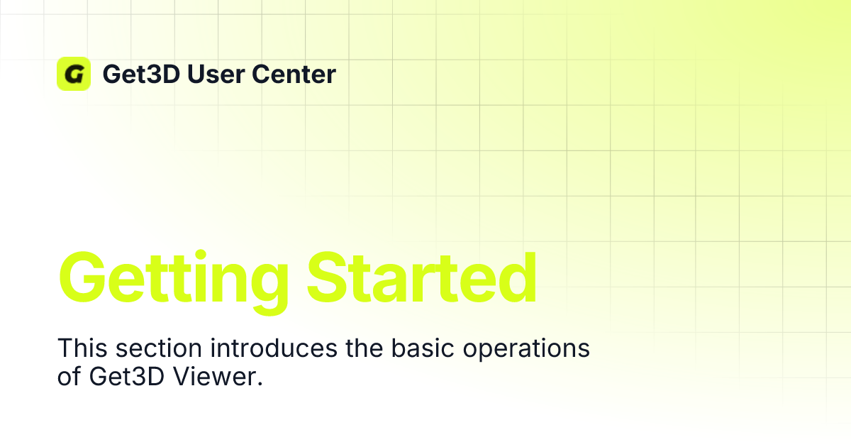 Getting Started | Get3D