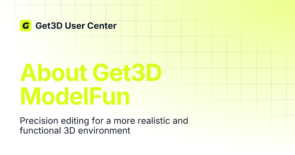 About Get3D ModelFun | Get3D