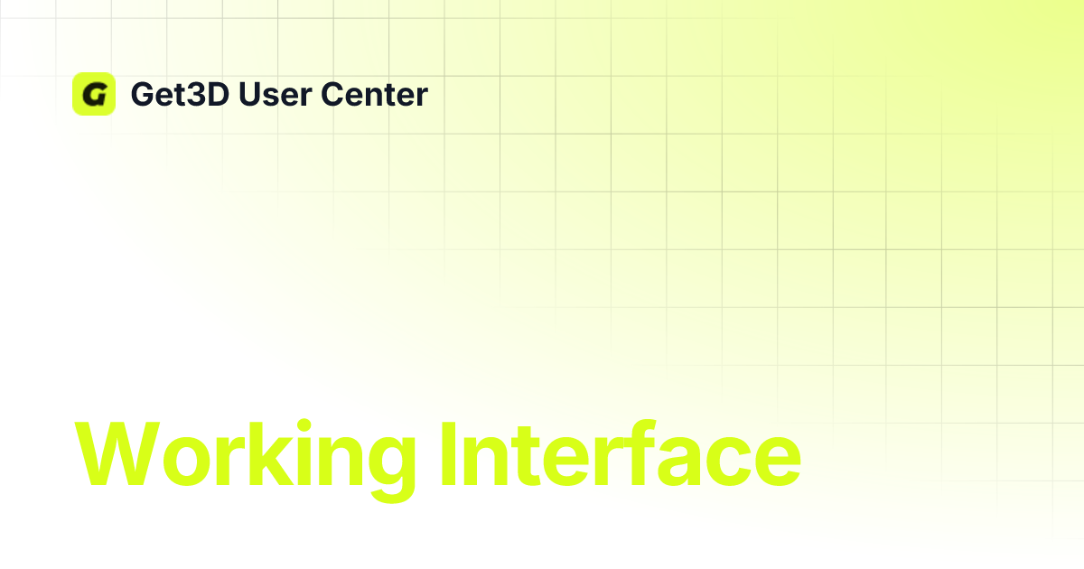 Working Interface | Get3D