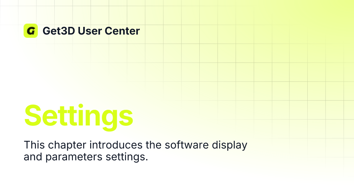Settings | Get3D